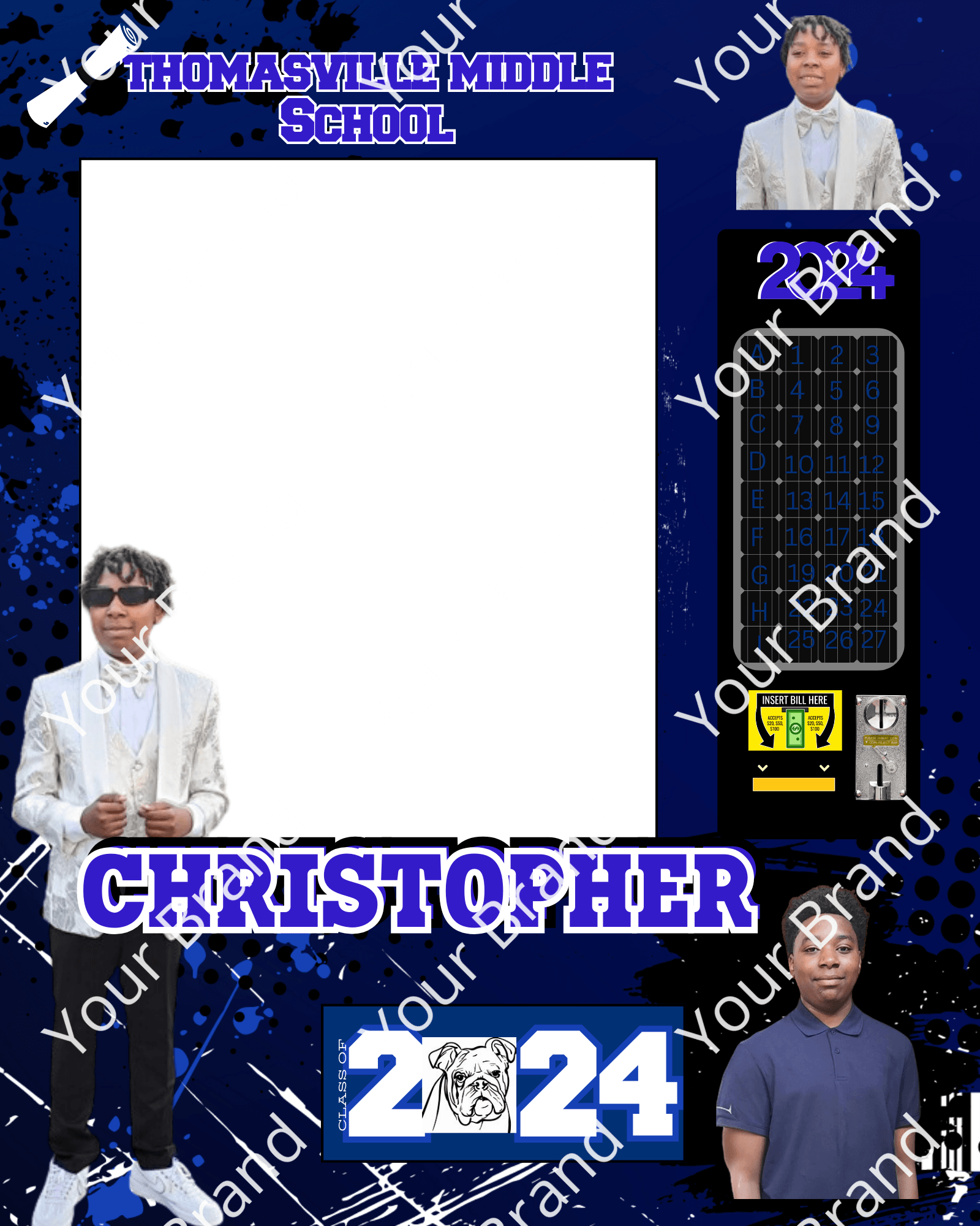 blue editable graduation vending machine – Crafts By Q LLC